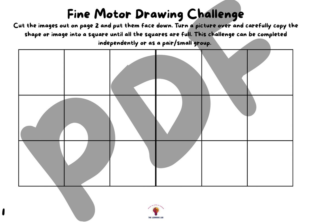 Fine Motor Drawing Activity - Etsy
