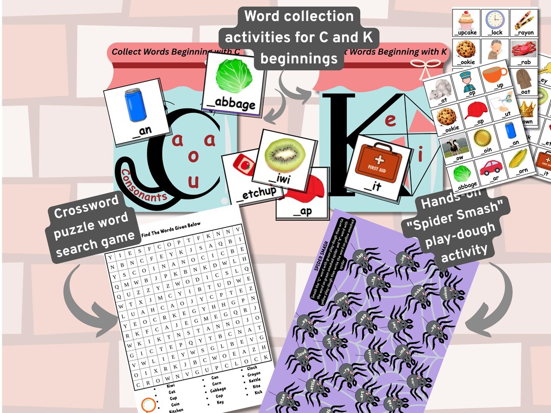 C Vs. K Posters and Activities | Cat/kite Rule | Spelling Rules ...