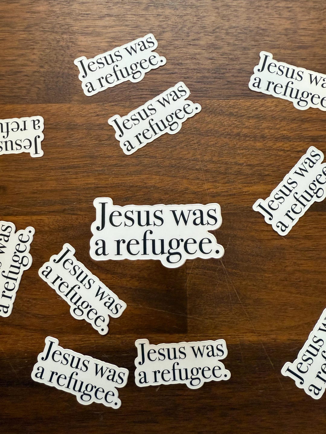 Jesus Was a Refugee MINI Sticker Pack Waterproof Mini Political, Anti ...