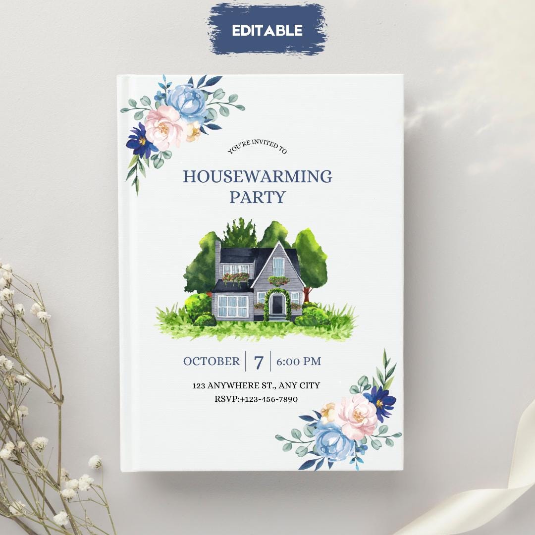 House Warming Invitation Card | Editable Design, Customizable, Modern ...