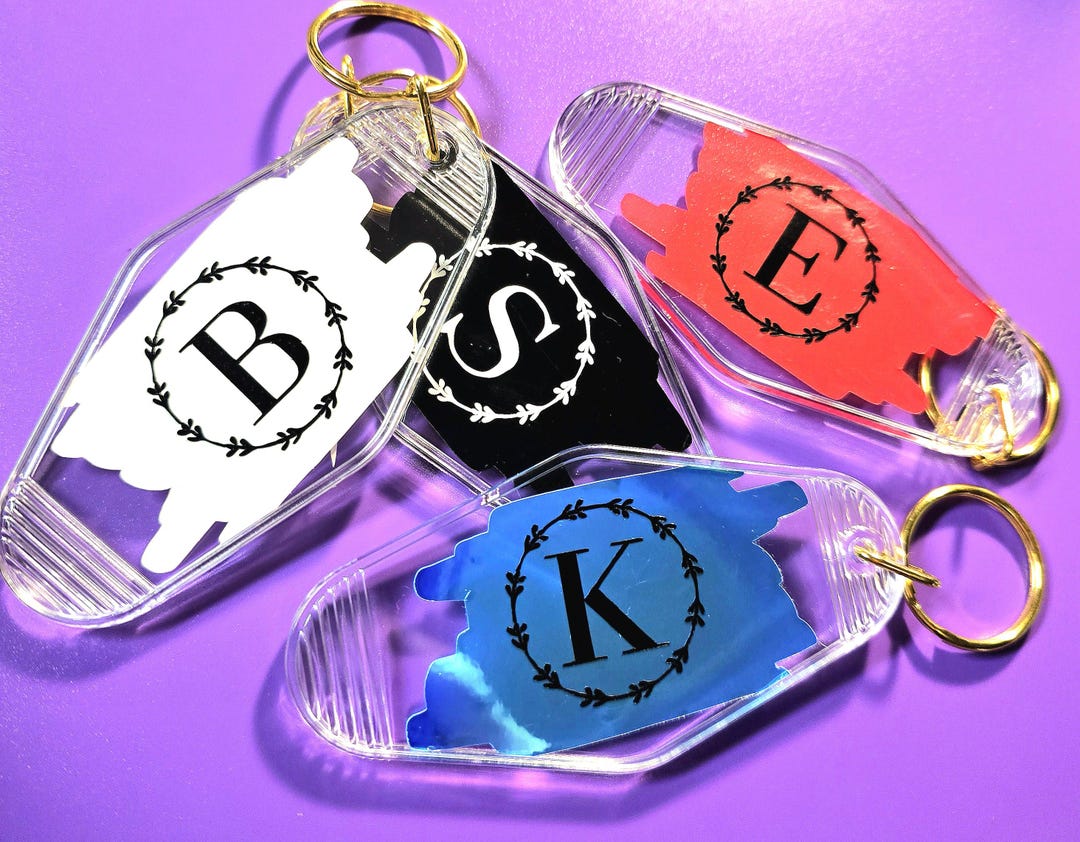 Custom Initial Keychain, Personalized Letter Monogram - Etsy