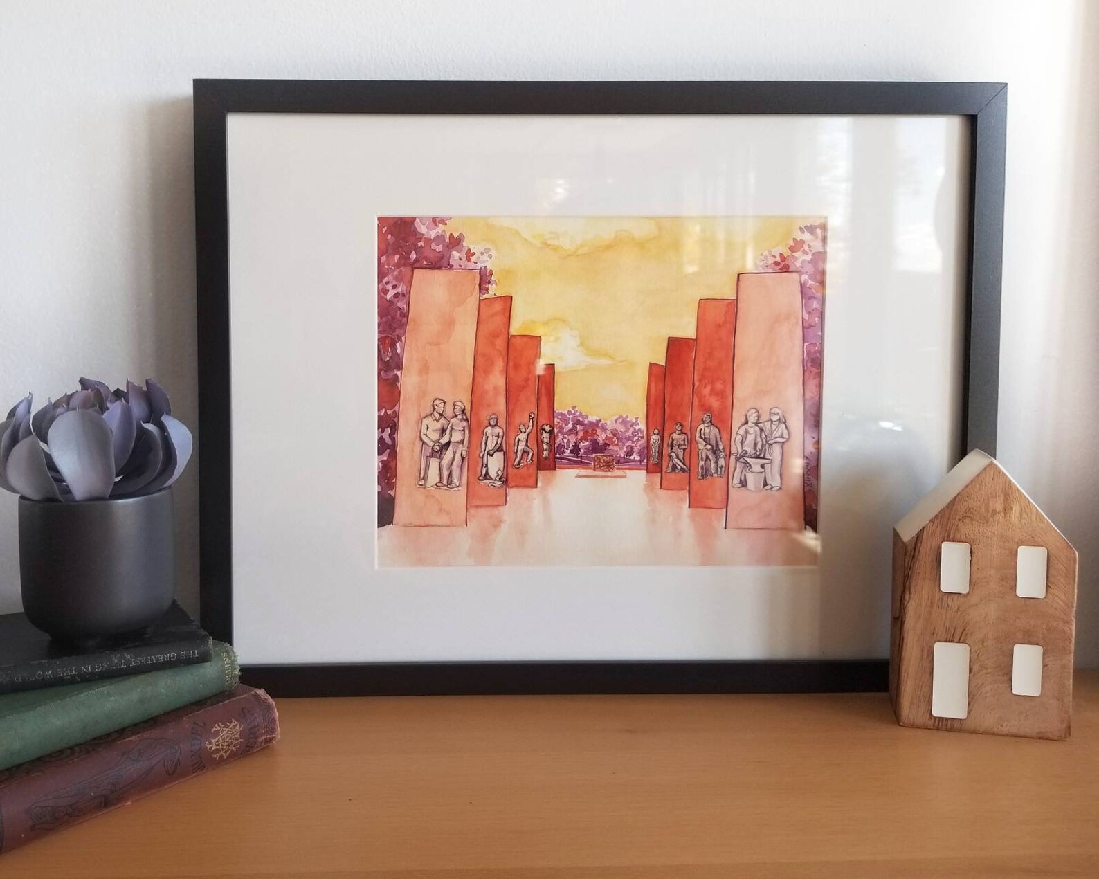 War Memorial Pylons in Blacksburg Virginia Tech in Orange and Maroon - Etsy