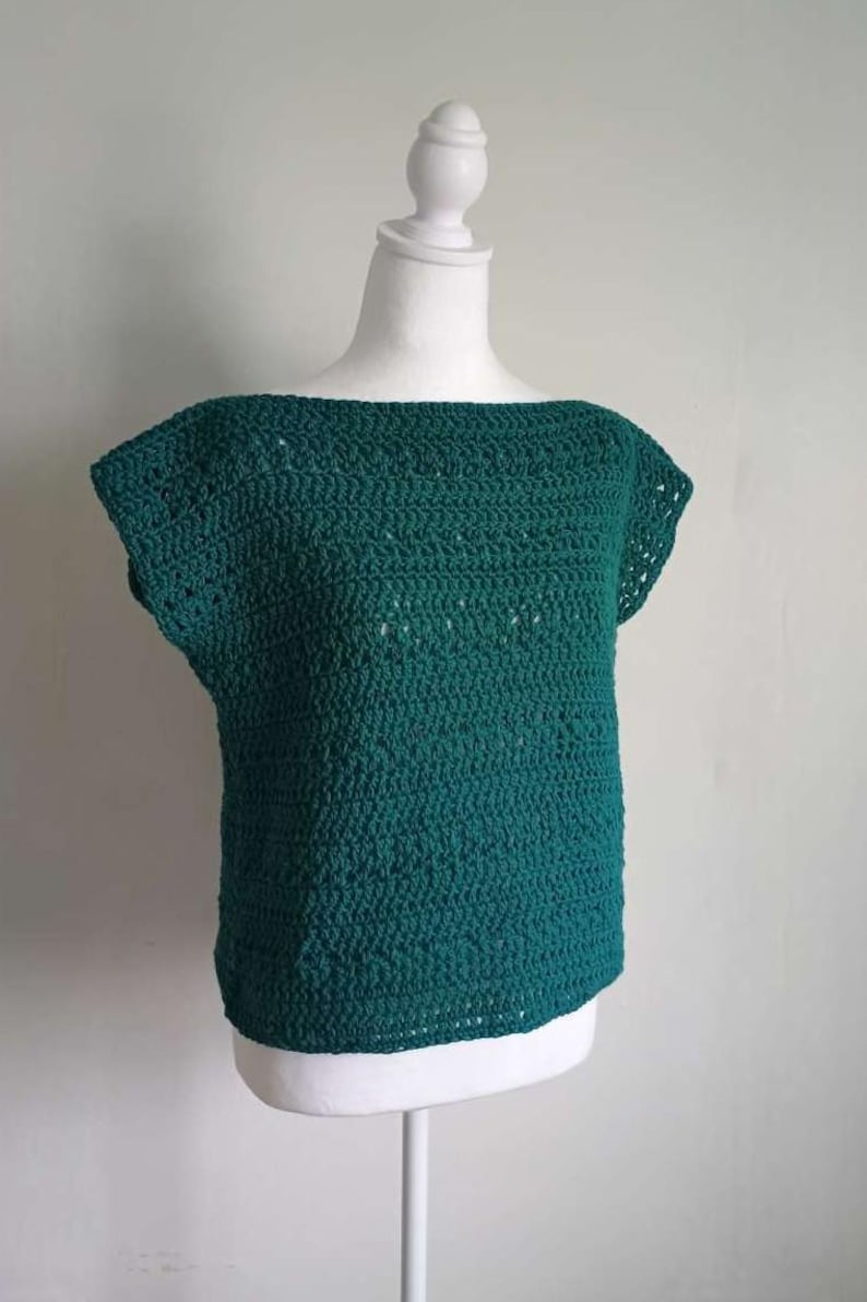 Easy Crochet Summer Top Pattern – Polished Two-panel Top, PDF, S–5XL ...