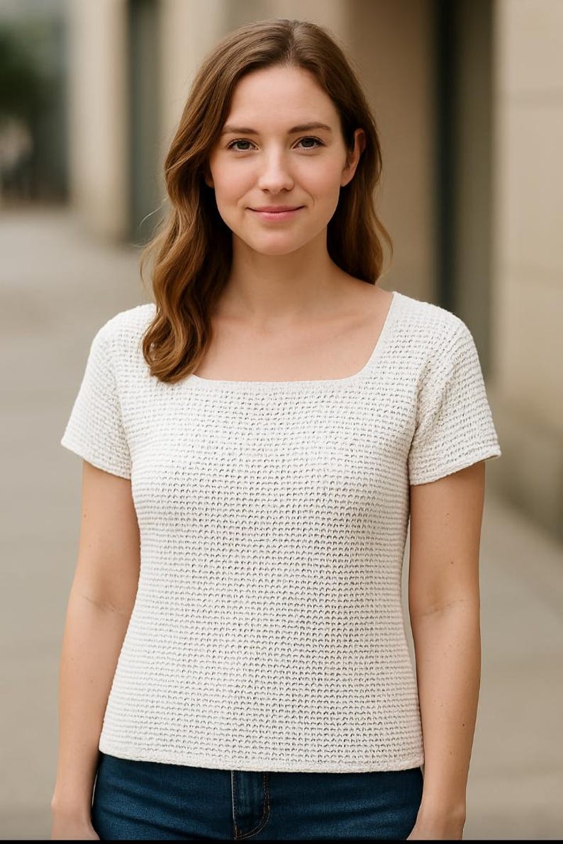 Two Panel Tee Crochet Pattern – Easy Summer Top, PDF Download, Sizes S ...