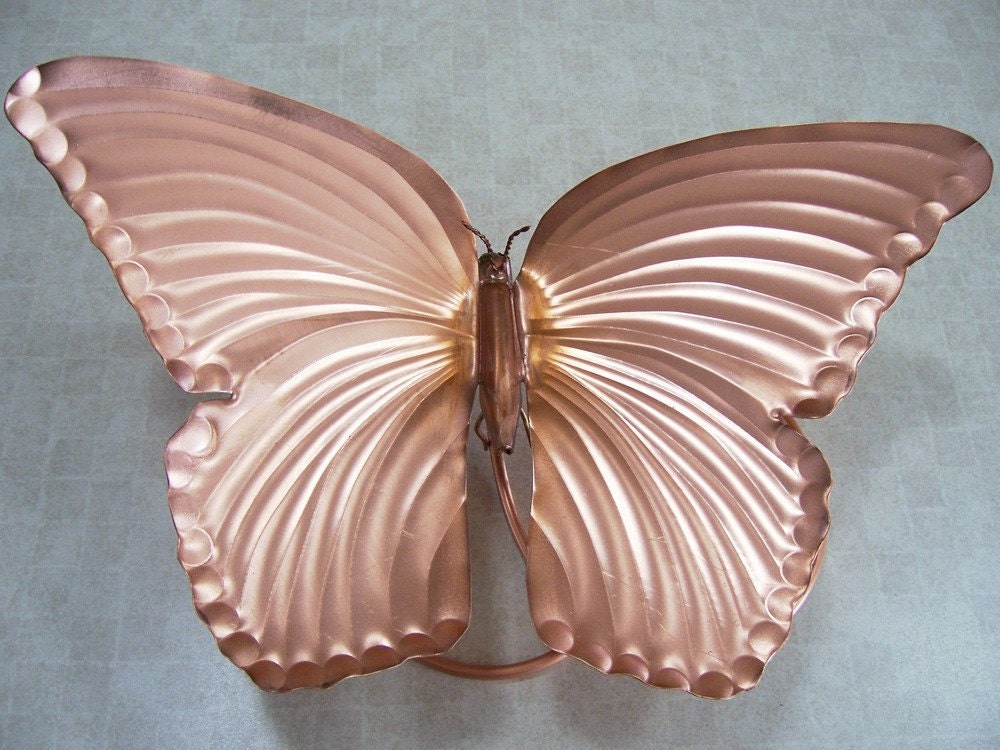 Butterfly Art Copper 12 inch Butterfly Wrap Around in Pure | Etsy