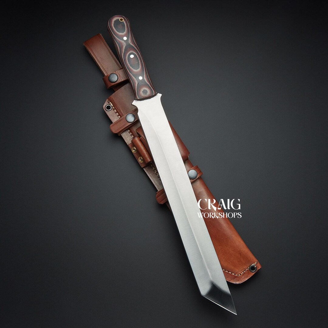 Custom Made Handcrafted 6150 High Carbon Steel Tanto Machete Short ...