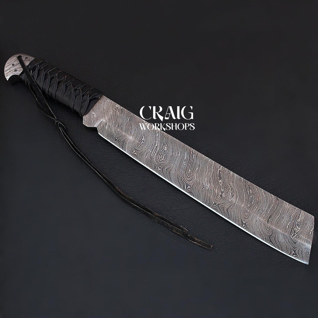 Rambo 4 Style Machete Custom Hand Forged Damascus Steel Hunting ...