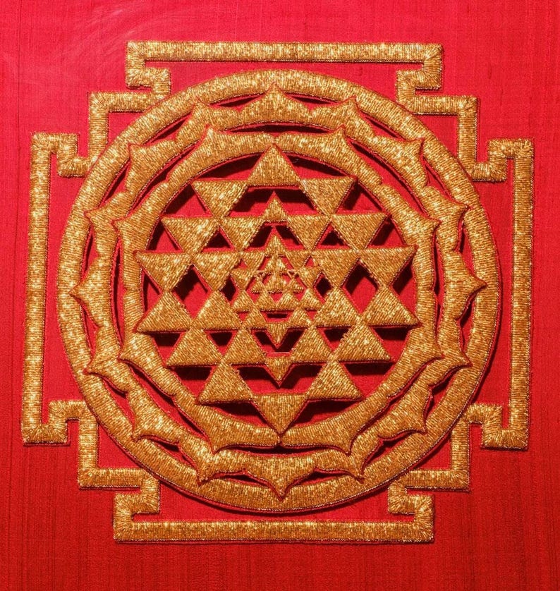Sacred Sri Yantra Embroidery: Elevate Your Space With Spiritual Indian ...