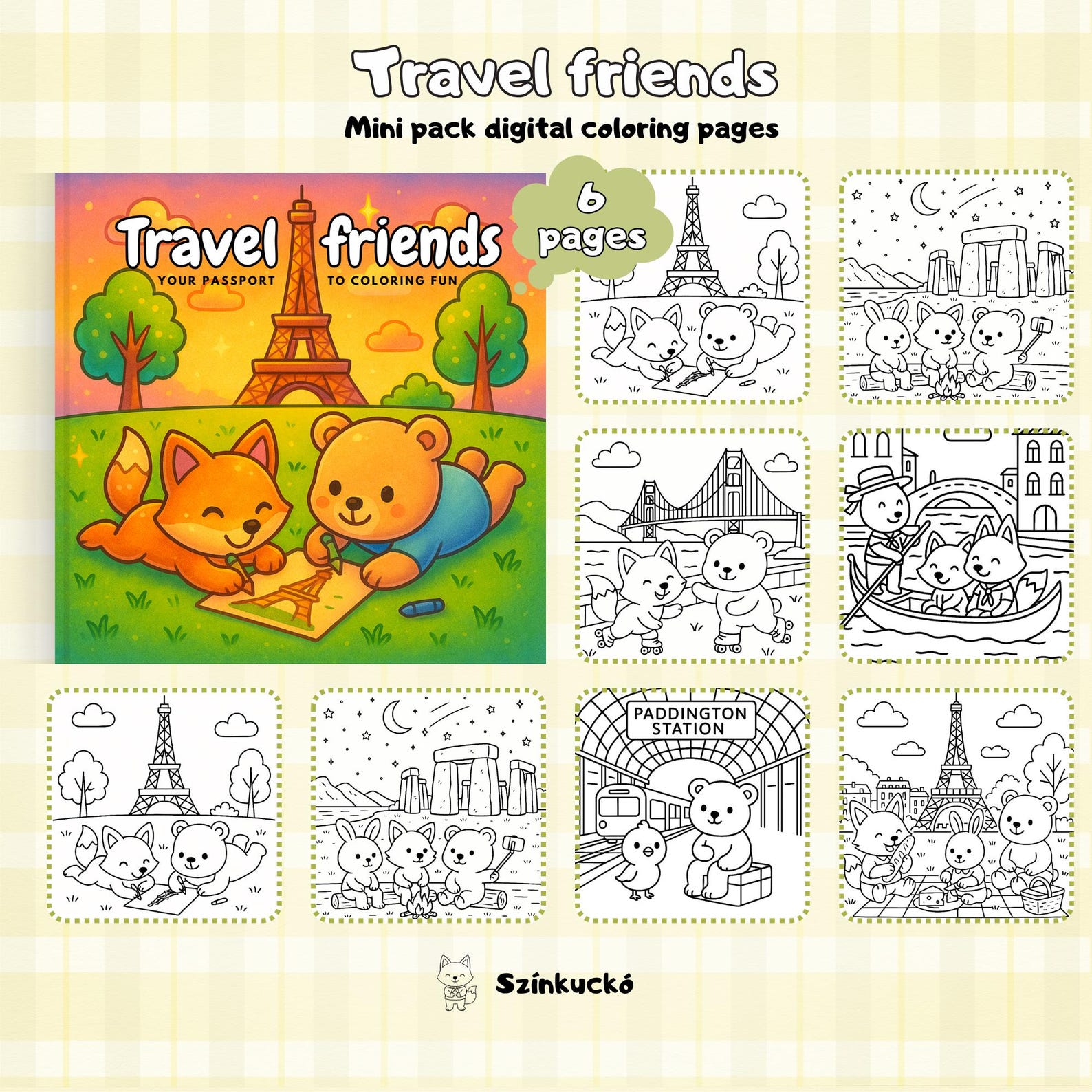 Quiet Time Coloring Pages for Kids | 6 Travel Adventures Printable ...