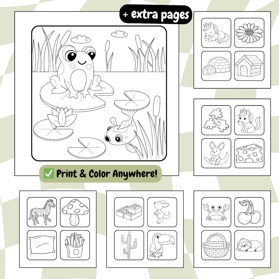 60 Page Coloring Practice Book Printable PDF for Adults Kids | Learn ...