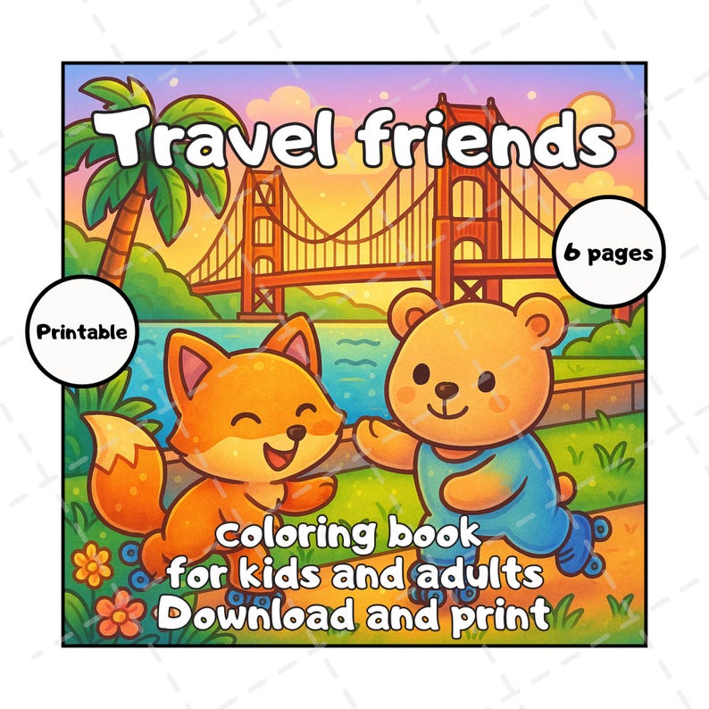 Quiet Time Coloring Pages for Kids | 6 Travel Adventures Printable ...