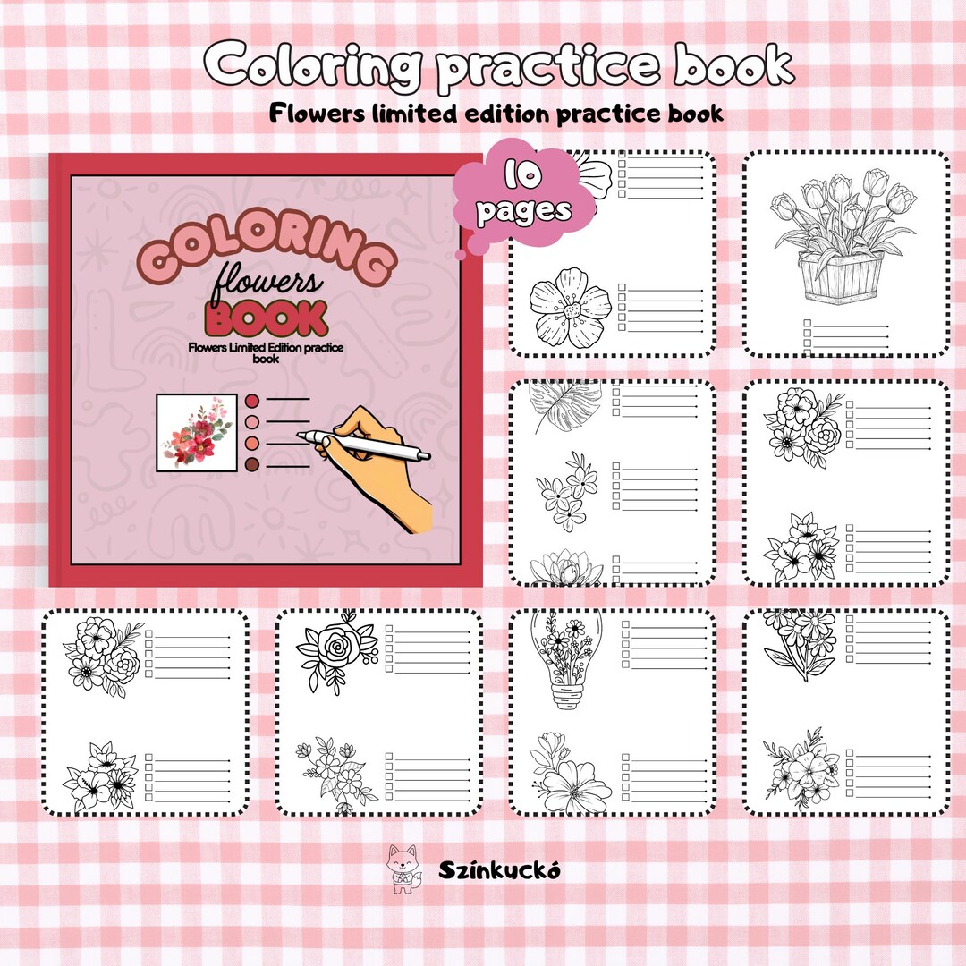 Floral Coloring Practice Book for Adults – Printable PDF | Learn ...
