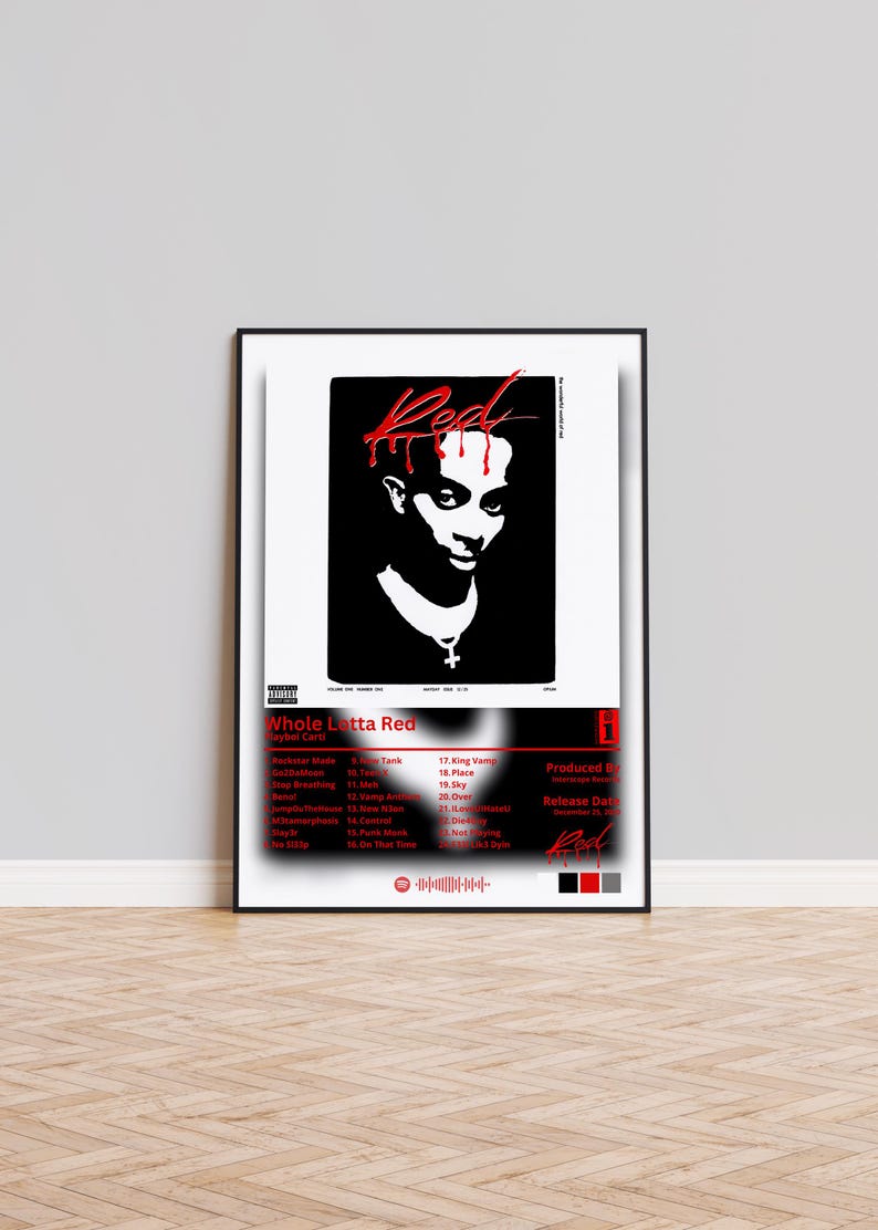 Whole Lotta Red, Playboi Carti Poster, Album Poster, Playboi Carti ...