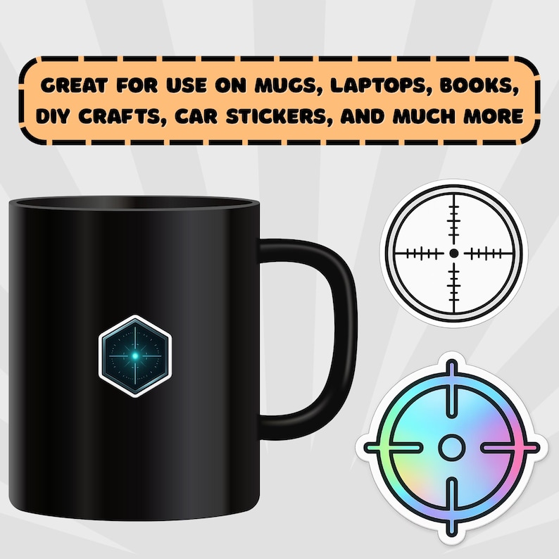 Crosshair Stickers PNG Pack: 30+ Gaming Overlay Designs (digital ...