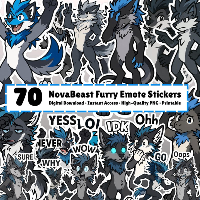 Furry Stickers - Etsy