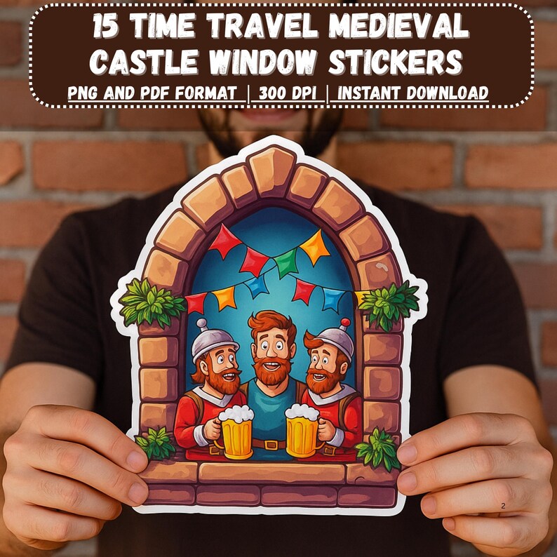 Medieval Castle Window Stickers: Gothic Time Travel Art (PDF Download ...