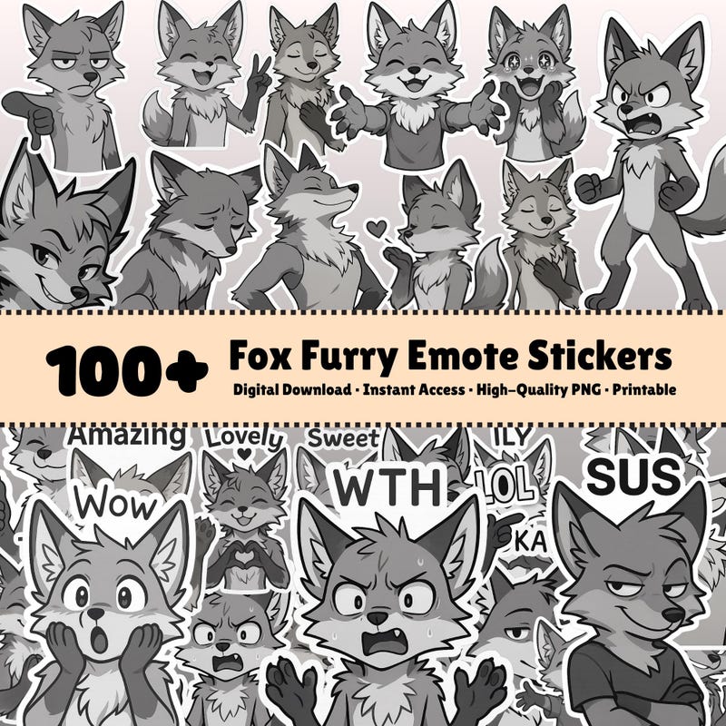 Furry Stickers - Etsy