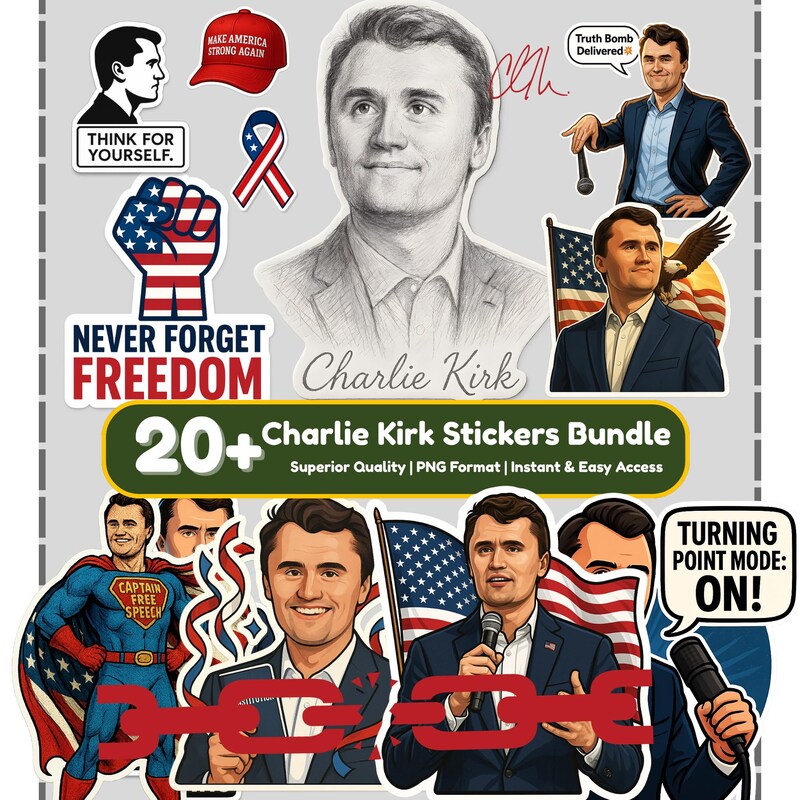 Charlie Kirk Bumper Stickers - Etsy