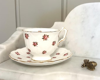 Vintage Aynsley Caroline Flower Pattern With Gold Trim Tea Cup and ...
