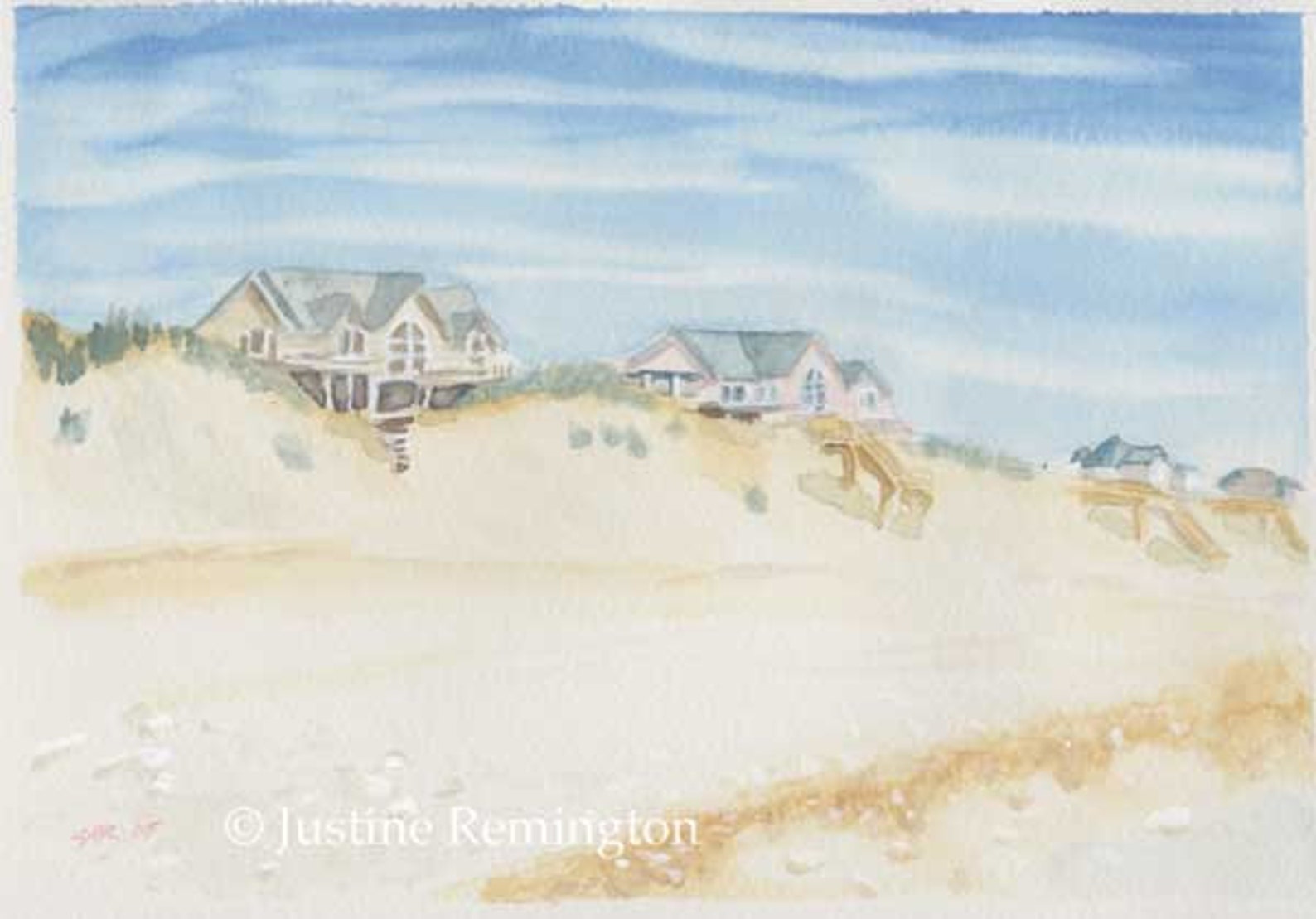 OBX Beach Houses - Original Painting - Etsy