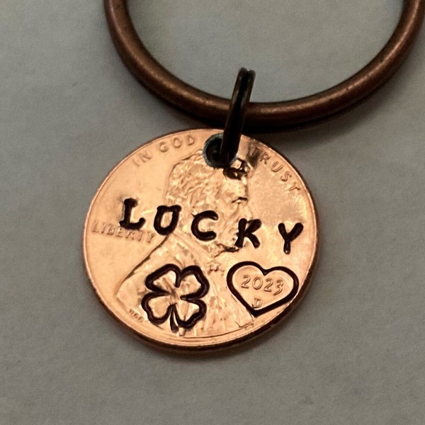 Lucky Penny Keychain - Etsy