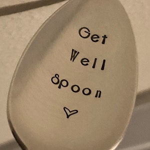 Get Well Spoon OR Feel Better Spoon, Thinking of You, Speedy Recovery ...
