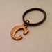 C Initial Keychain: Letter C Key Chain, Key Ring, Keyring, Vintage ...