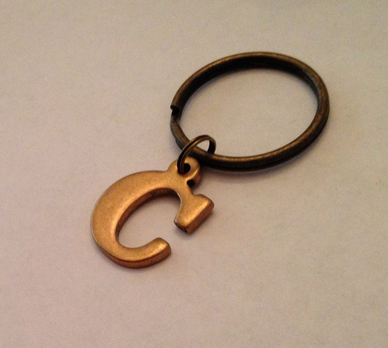 C Initial Keychain: Letter C Key Chain Key Ring Keyring - Etsy.de