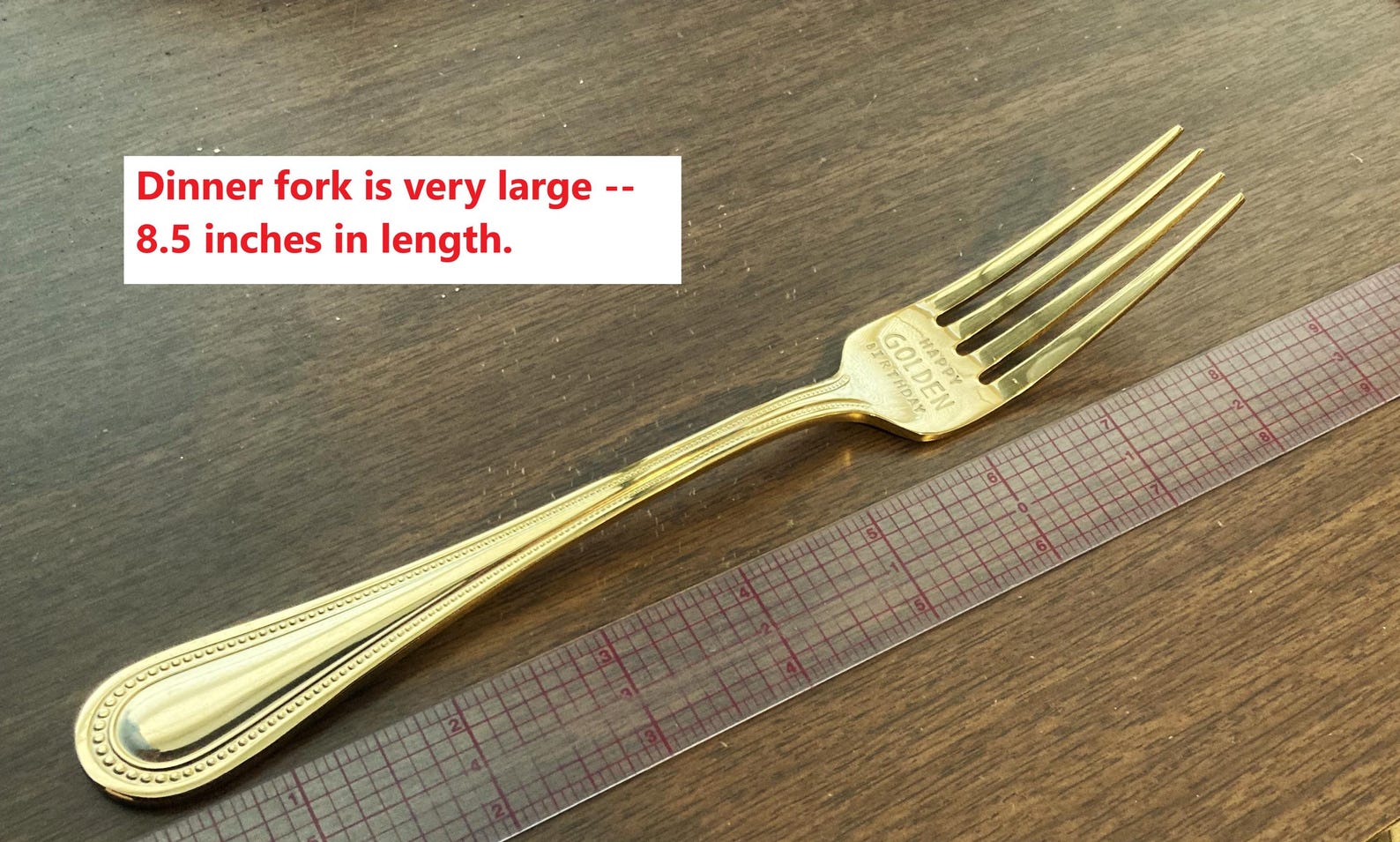 Golden Birthday Gift: Happy Golden Birthday Fork, 50th Birthday ...