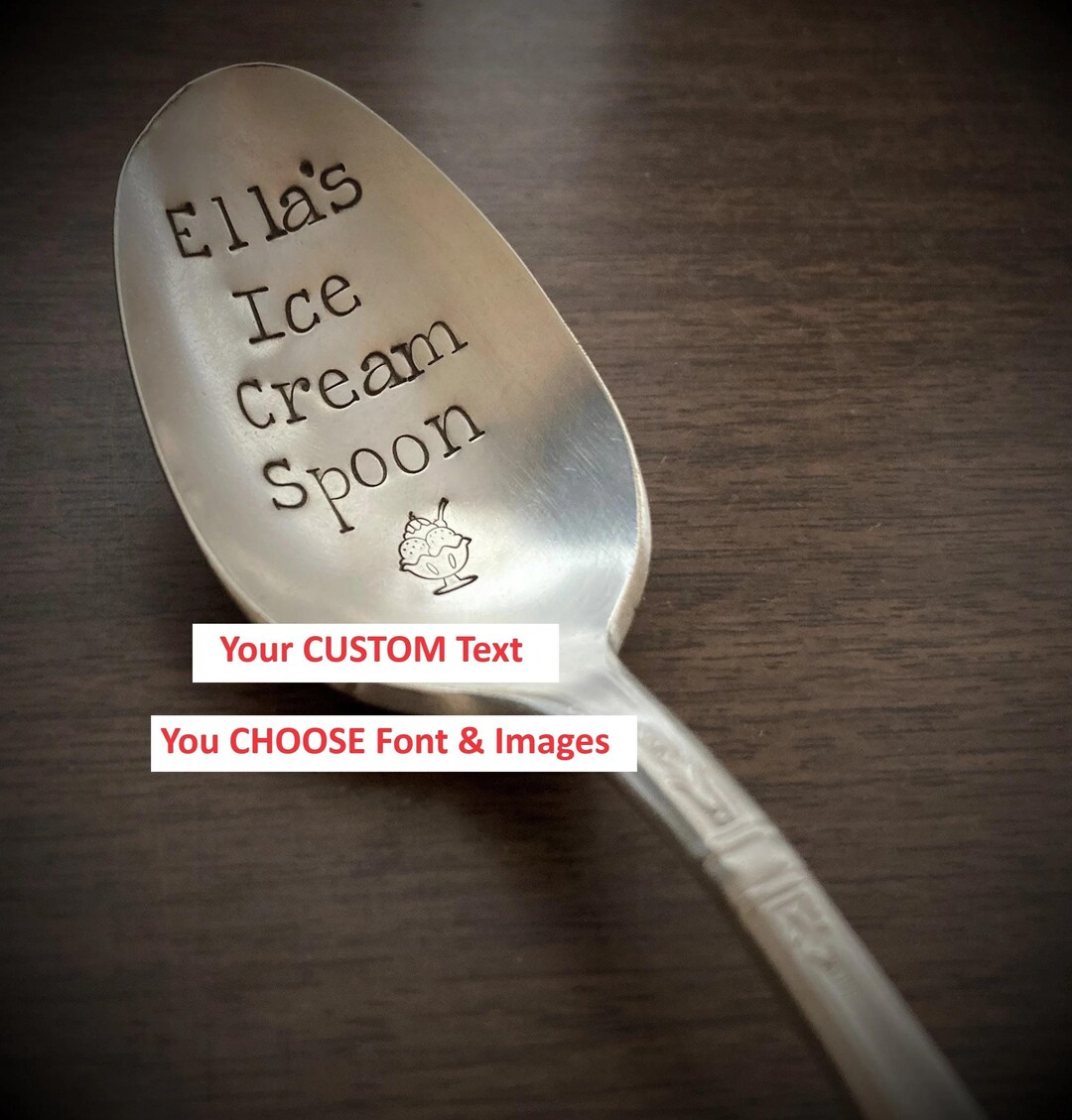 Custom Tablespoon, Personalized Hand Stamped Spoon, Choose Your Fonts ...