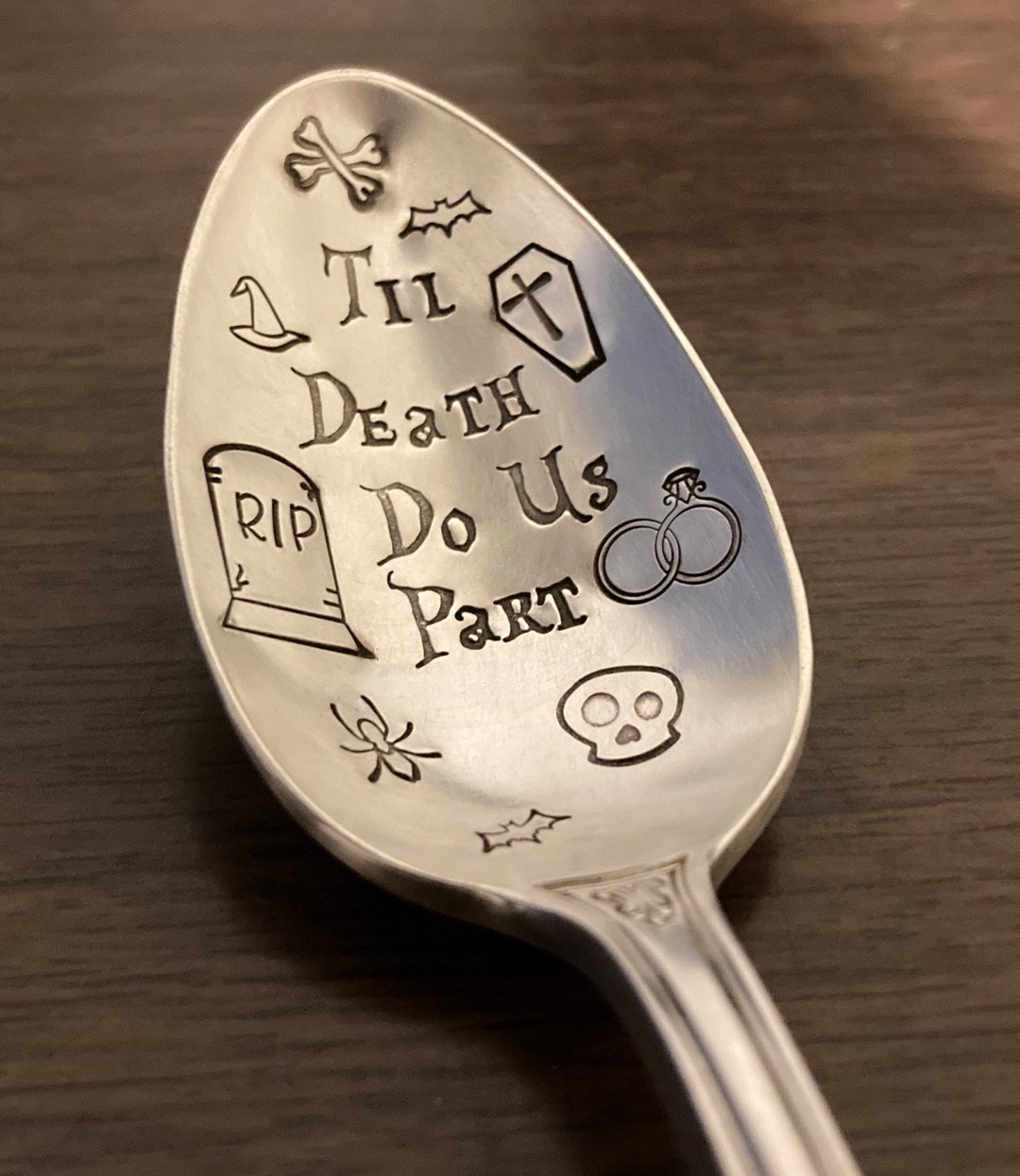 Til Death Do Us Part, Halloween Wedding Anniversary Coffee Spoon ...