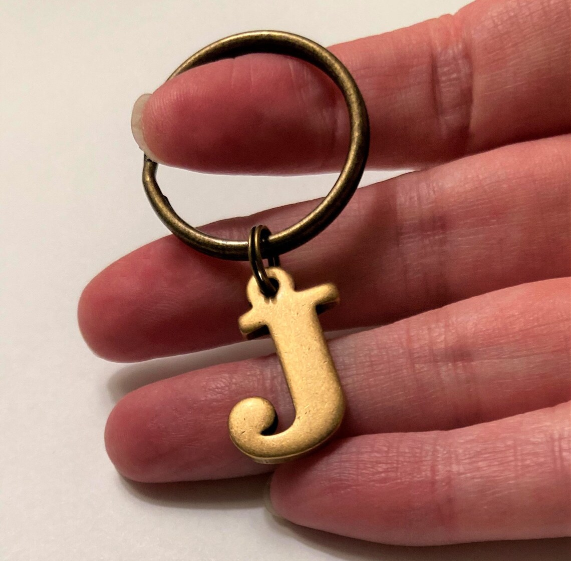 J Keychain: Letter J Initial Key Chain Key Ring Keyring | Etsy
