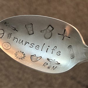 Nurse Life #nurselife Coffee Spoon, RN Nurse Gift, Nursing Student Gift ...