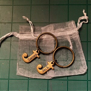 Letter Initial KEYCHAIN: Personalized Name Date Initials Keyring ...