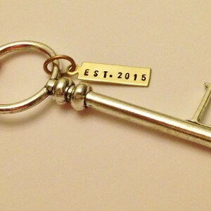 Personalized Ornament: LOVE Skeleton Key Rustic Silver Our - Etsy