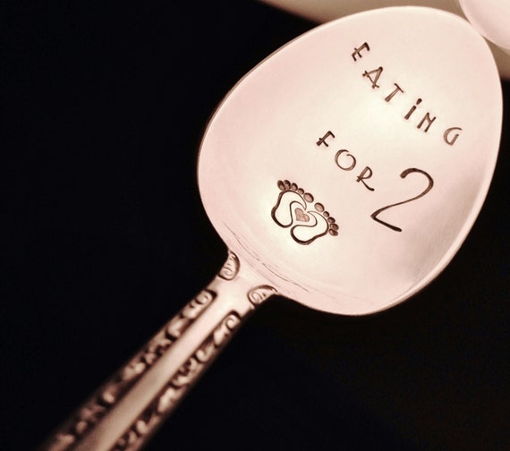 Eating For Two Spoon: Maternity Gift, Pregnant Mom, Mommy To Be, Baby ...