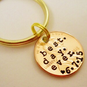 Best Day Ever Keychain: One 1 Year Anniversary, 1st Anniversary, Hand ...