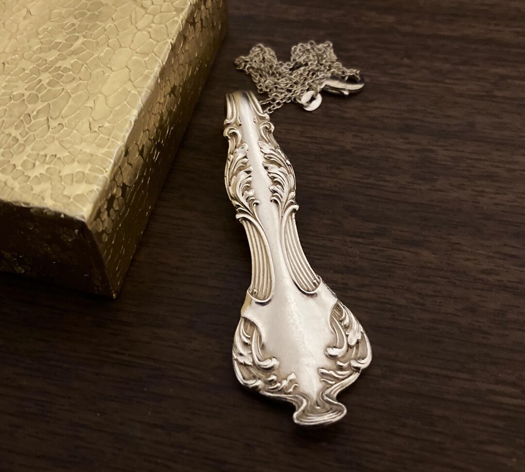 Silver Pendant, Vintage Silverplate Spoon Necklace Jewelry, Antique ...