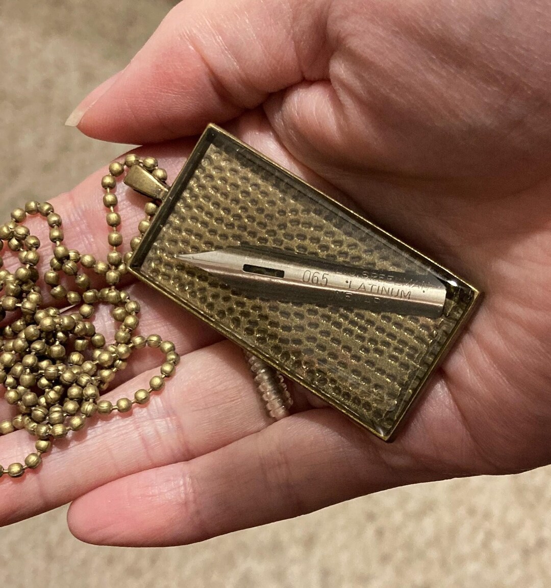 Pen Nib Pendant Necklace, Fountain Pen Collector Gift, Writer Author ...