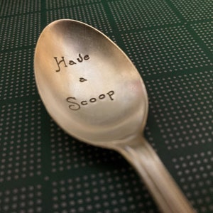 Condiment Spoon -- HAVE A SCOOP, Small Dip Spoon, Charcuterie Hors D ...
