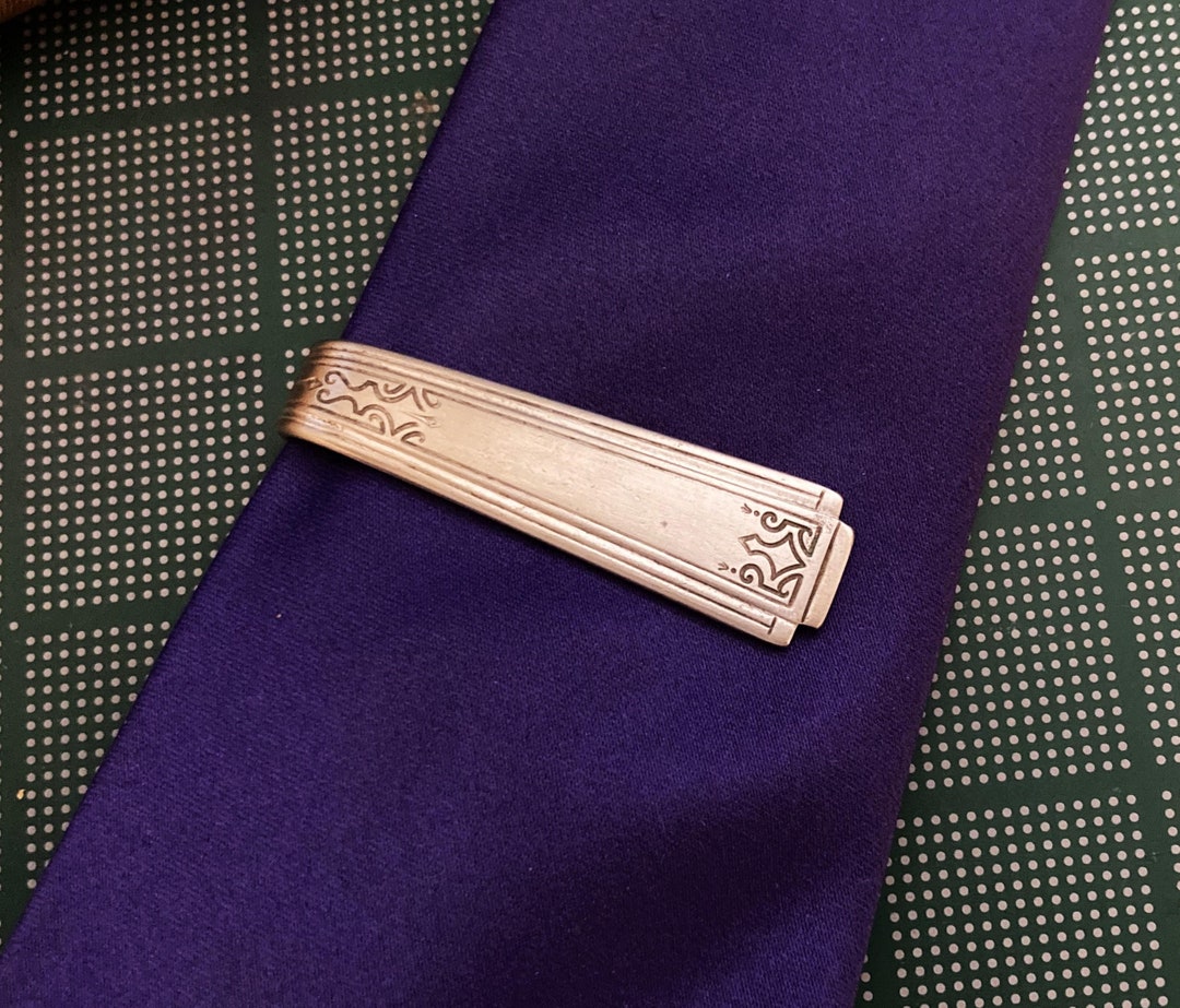 Silver Tie Clasp Bar or Money Clip, Fork Jewelry, Vintage Upcycled ...