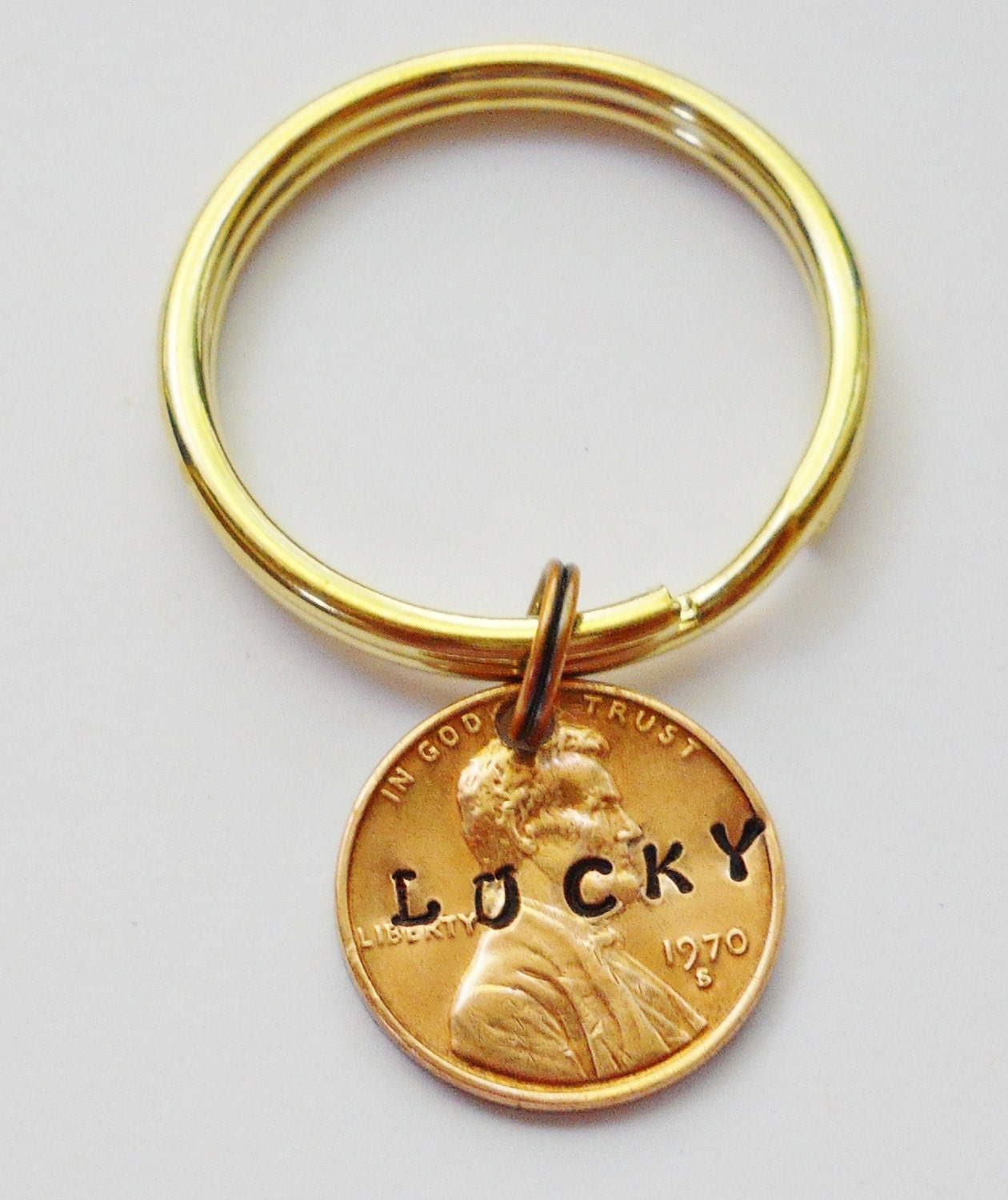 Lucky Penny Keychain: Customizable Boyfriend Girlfriend Teen | Etsy