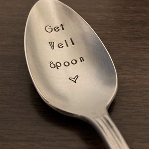 Get Well Spoon OR Feel Better Spoon, Thinking of You, Speedy Recovery ...