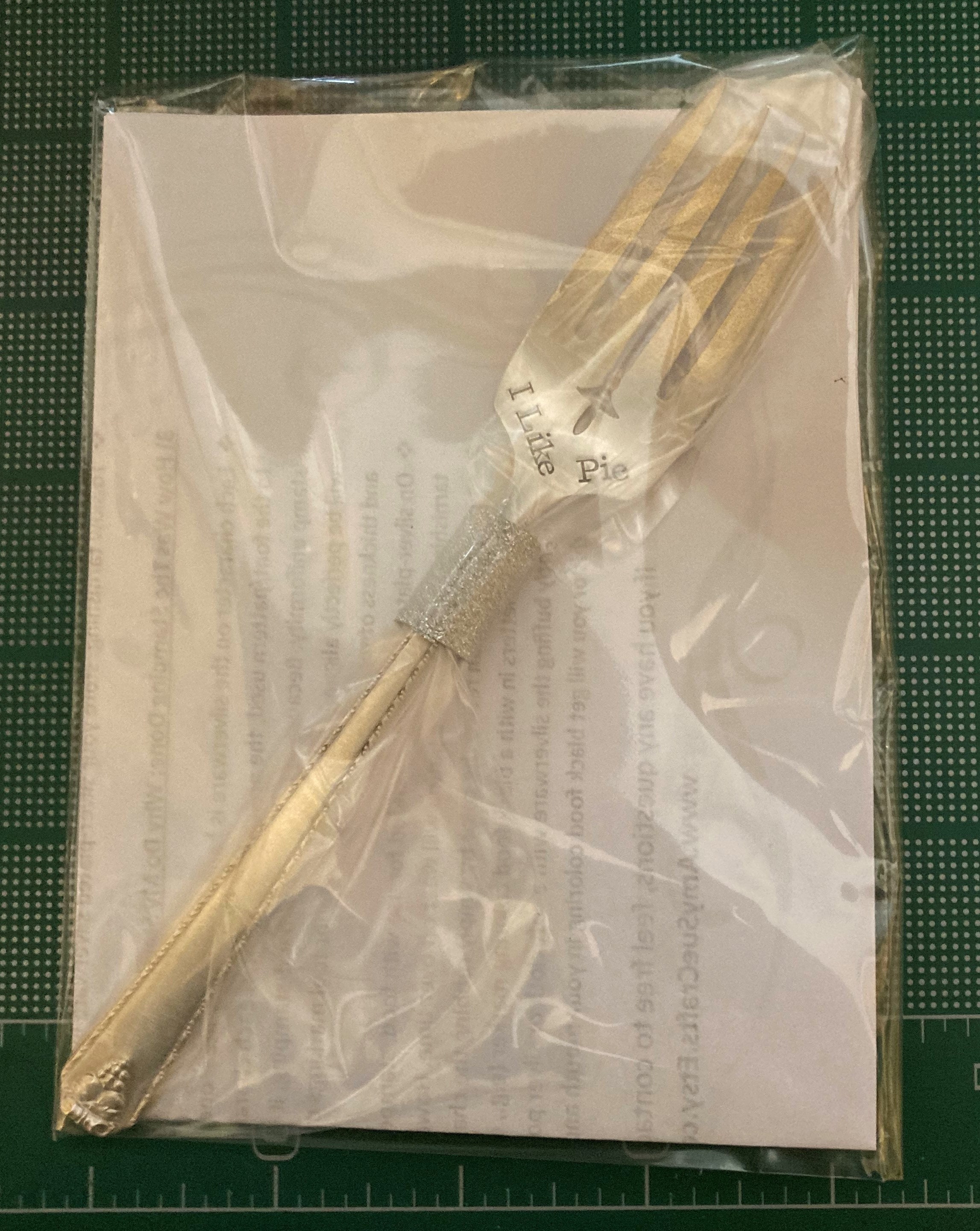 Pie Fork, I Like Pie, Vintage Silver Dessert Fork, Stamped Engraved ...