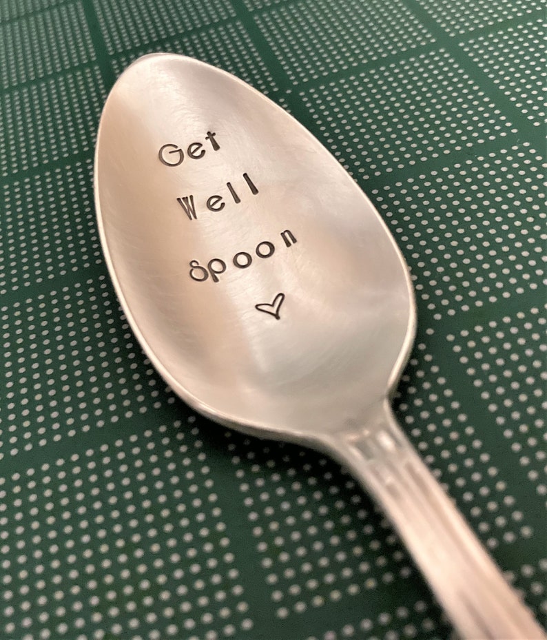 Get Well Spoon OR Feel Better Spoon, Thinking of You, Speedy Recovery ...