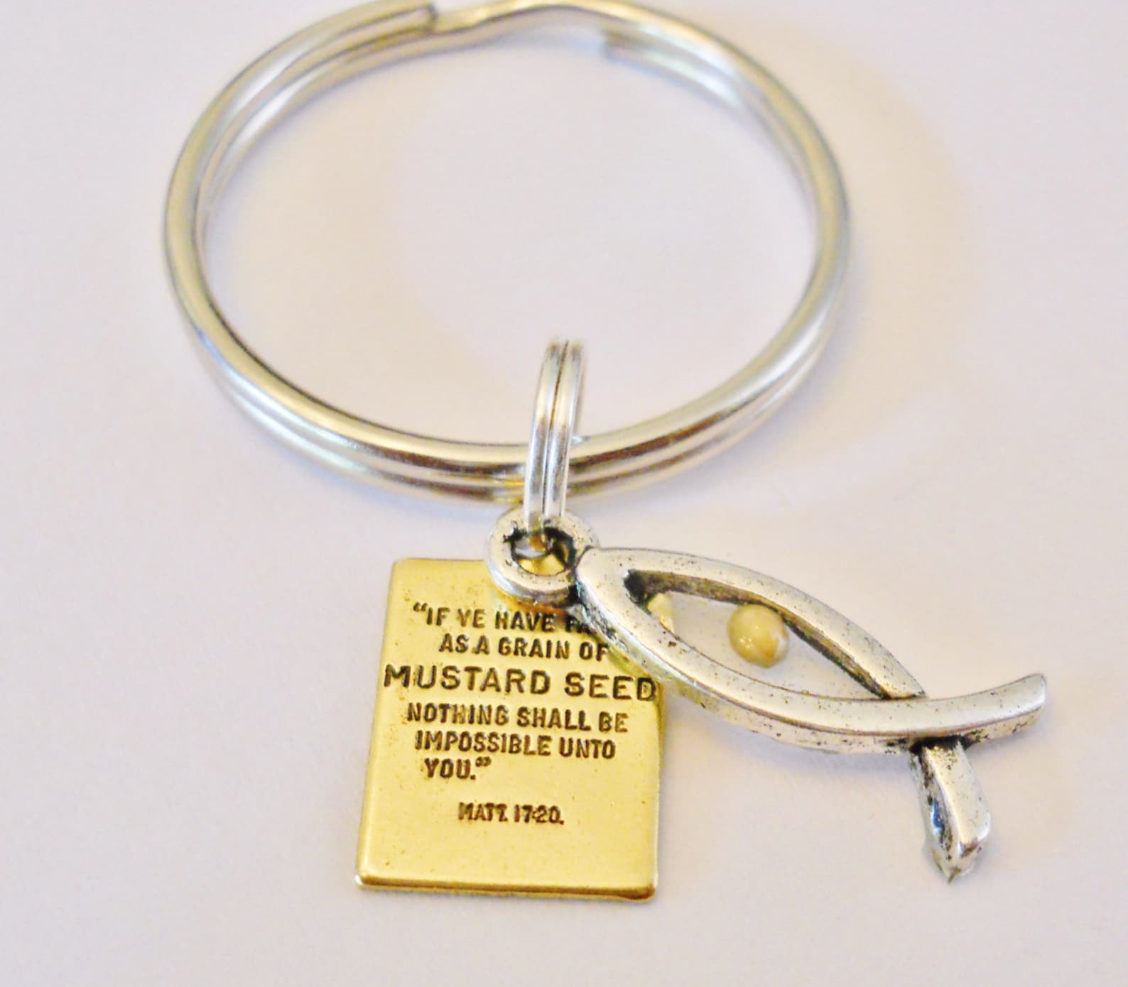Faith the Size of a Mustard Seed Keychain Mustard Seed Gift - Etsy
