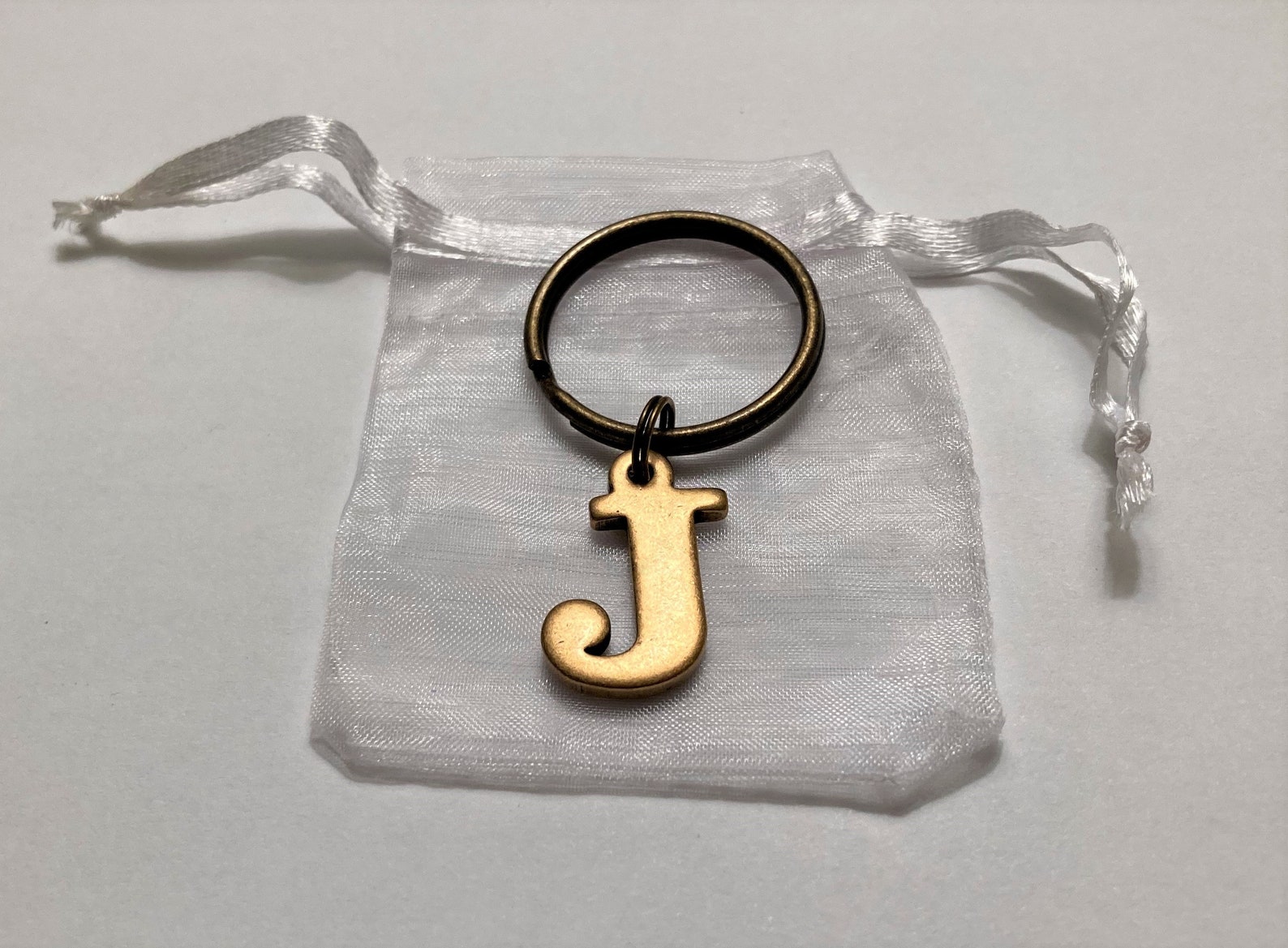 J Keychain: Letter J Initial Key Chain Key Ring Keyring | Etsy