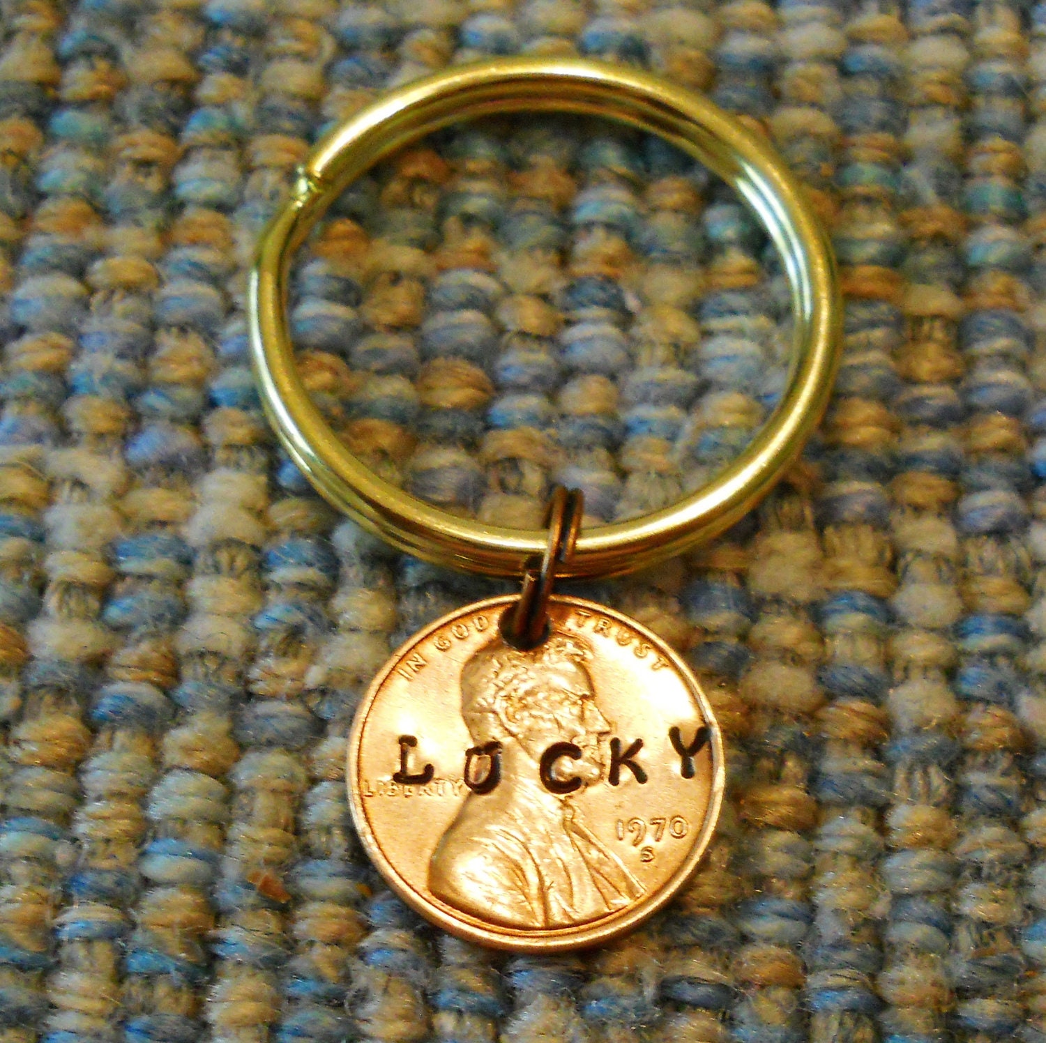 Lucky Penny Keychain: Customizable Boyfriend Girlfriend Teen | Etsy