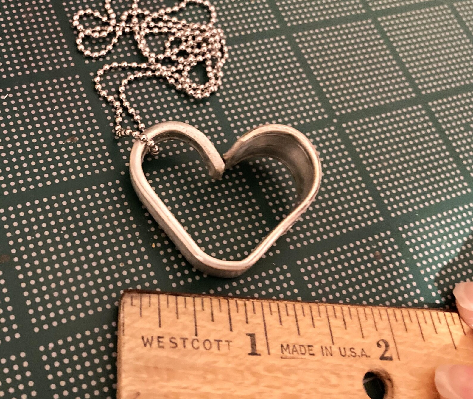 Vintage Heart Pendant Necklace, Antique Silverplate Silverware Spoon ...
