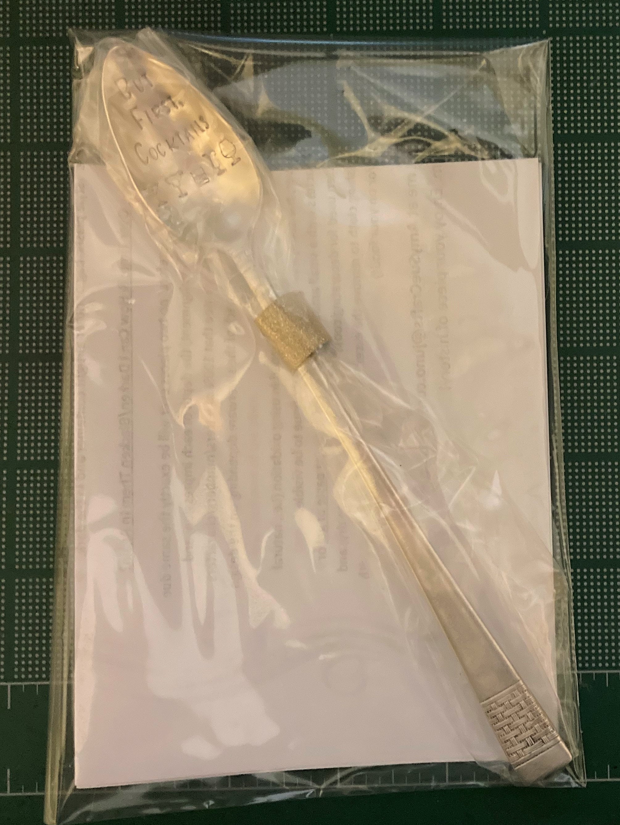 Cocktail Spoon, Stirrer Stirring Stir Stick, BUT FIRST COCKTAILS, Bar ...